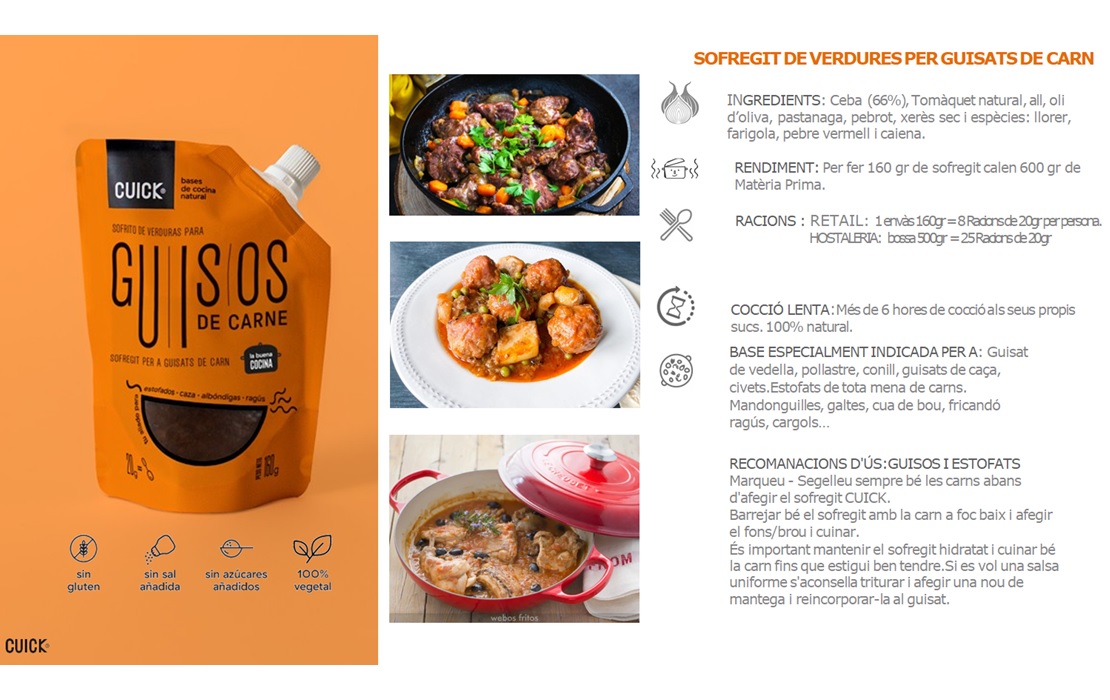 NOVEDAD: Sofrito de verduras para guisos de carne Cuick